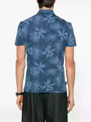 GRAN SASSO Floral-print Polo Shirt