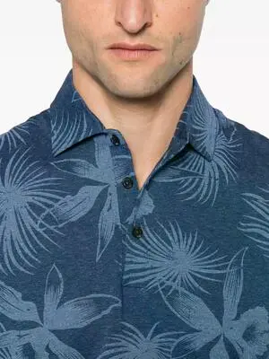 GRAN SASSO Floral-print Polo Shirt