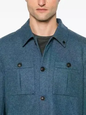 GRAN SASSO Button-fastening Patch-pocket Jacket - Blue