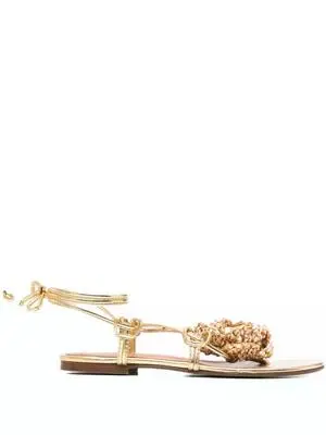 ALAMEDA TURQUESA Meredith Flat Sandals - Gold