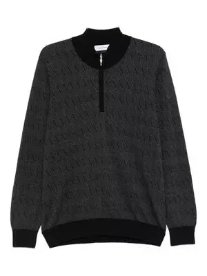 GRAN SASSO Virgin Wool Half-zip Sweatshirt