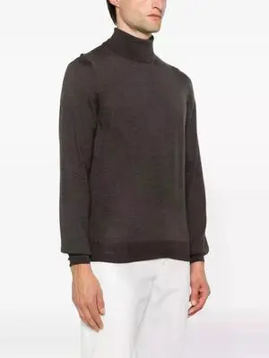 GRAN SASSO Turtleneck Top - Brown