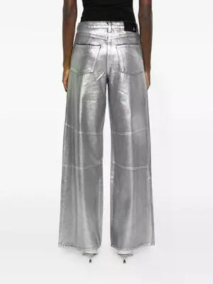 Patrizia Pepe Panelled Metallic Trousers
