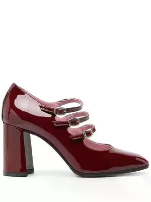 CAREL Keel 85mm Leather Pumps - Red