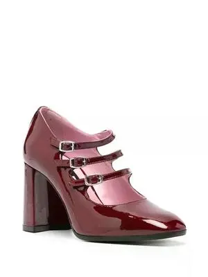 CAREL Keel 85mm Leather Pumps - Red