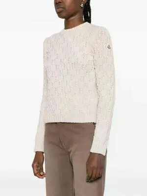 Moncler Textured Wool Cable-knit Sweater