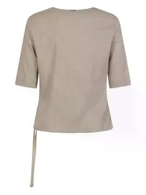 Herno Woven Top With Side-tie Detail