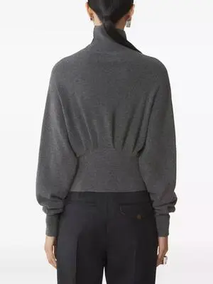 LANVIN Asymmetric Safety Pin Detail Sweater
