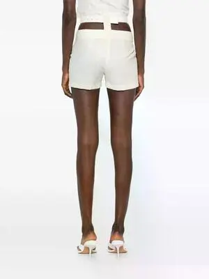 VESTIAIRE D'UN OISEAU LIBRE Belted Wool Shorts