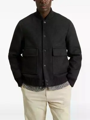 Woolrich Wool Twill Pocket Bomber - Grey