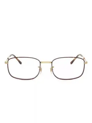 Ray-ban Metal Rectangle Eyeglasses - Brown