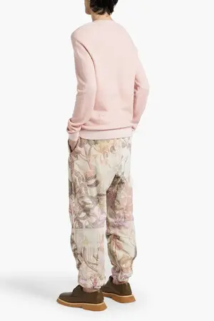 Dries Van Noten Floral-print Cotton-tweed Pants