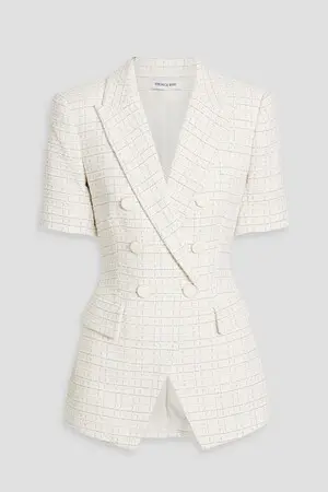 Veronica Beard Atwood Double-breasted Cotton-tweed Jacket