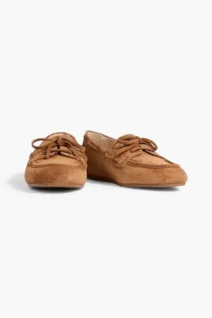 STUART WEITZMAN Tinsley Suede Loafers - Camel