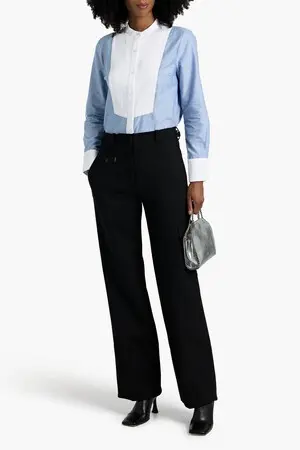 Veronica Beard Naya Cotton Oxford And Piqué Shirt