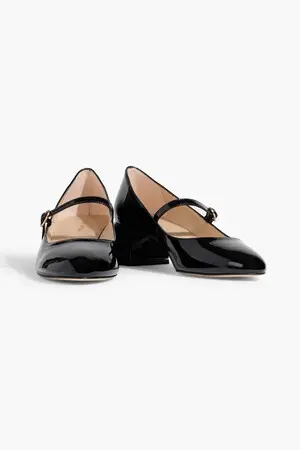 STUART WEITZMAN Gabby 45 Patent-leather Mary Jane Pumps