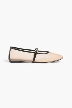 Leather Trimmed Flats