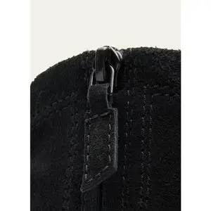 Simkhai Shadow Knee High Suede Western Boots - Black