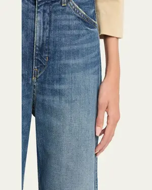 NILI LOTAN Tribeca Barrel-leg Jeans - Classic Wash
