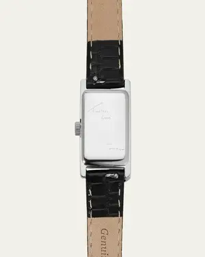 HEAVEN MAYHEM Mini Icon Watch With Leather Strap - Silver