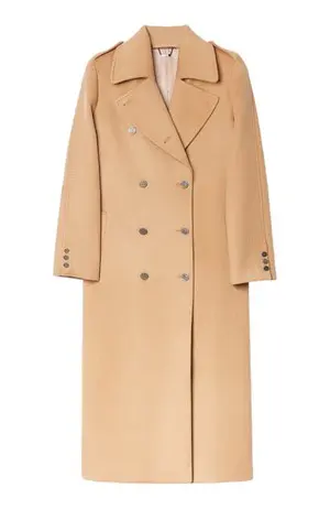 GOBI MONGOLIAN CASHMERE Double-breasted Cashmere Coat - Almond