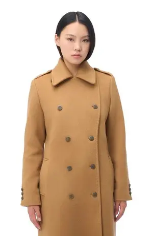 GOBI MONGOLIAN CASHMERE Double-breasted Cashmere Coat - Almond