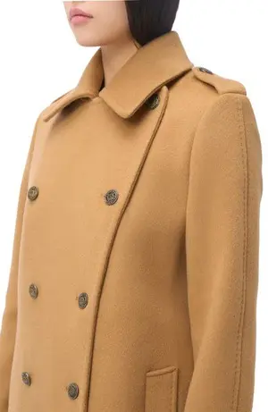 GOBI MONGOLIAN CASHMERE Double-breasted Cashmere Coat - Almond