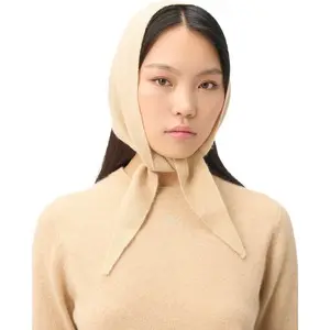 Gobi Cashmere Knitted Cashmere Neckerchief - Beige