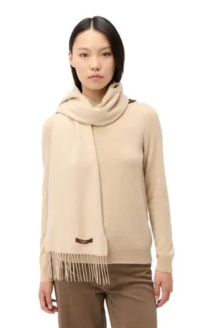 GOBI MONGOLIAN CASHMERE Cashmere Twill Shawl Beige