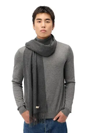 GOBI MONGOLIAN CASHMERE Cashmere Twill Shawl Charcoal