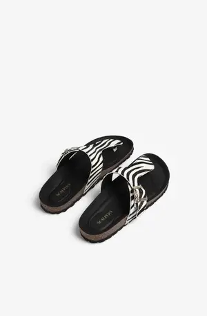 SCALPERS Zebra Print Sandals