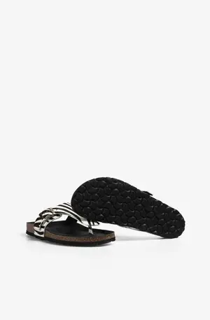 SCALPERS Zebra Print Sandals