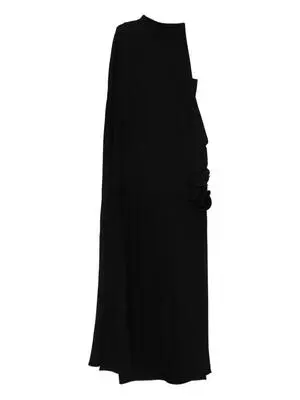Magda Butrym One-shoulder Ruffle Dress - Black