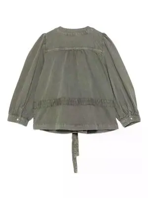 Ba&sh Belted Puff-sleeve Top