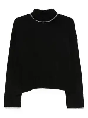 Pinko High-neck Cropped Sweater