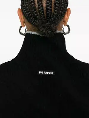 Pinko High-neck Cropped Sweater