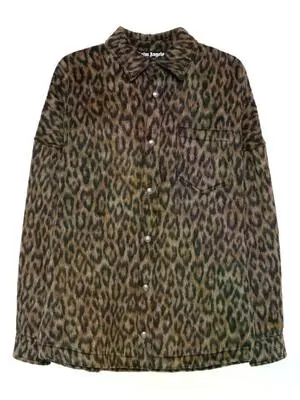 Palm Angels Leopard-print Button-fastening Overshirt