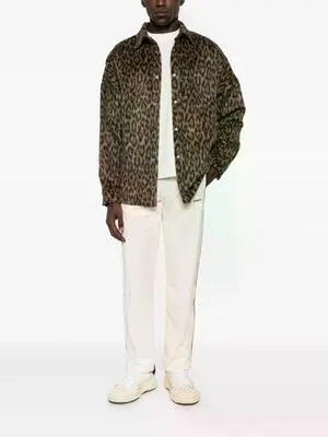 Palm Angels Leopard-print Button-fastening Overshirt