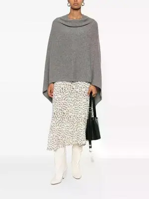 Eric Bompard Cashmere Poncho - Grey