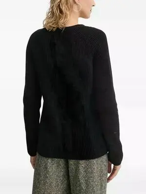 Marc O'polo Ribbed V-neck Sweater - Black