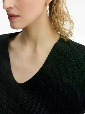 Marc O'polo Ribbed V-neck Sweater - Black
