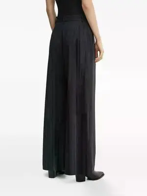 Munthe Pinstriped Pleated Wide Leg Trousers