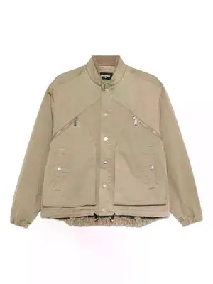 Dsquared2 Button-fastening Jacket With Zip Pockets - Neutrals