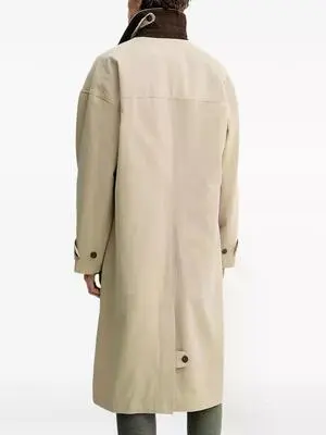 LES DEUX Buttoned Coat With Corduroy Collar