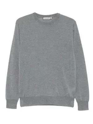 Canali Crew-neck Wool Sweater - Grey
