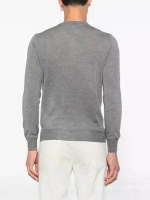Canali Crew-neck Wool Sweater - Grey