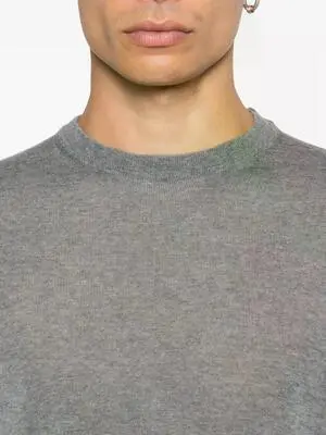 Canali Crew-neck Wool Sweater - Grey
