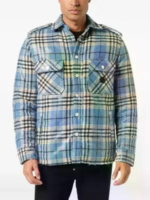 Philipp Plein Sequin-embellished Plaid Shirt