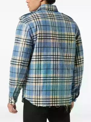 Philipp Plein Sequin-embellished Plaid Shirt