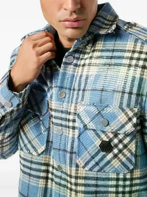 Philipp Plein Sequin-embellished Plaid Shirt